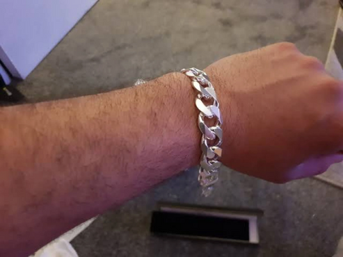 Men 925 Sterling Silver Thick and heavy Solid Cuban Curb Link Chain Br ...