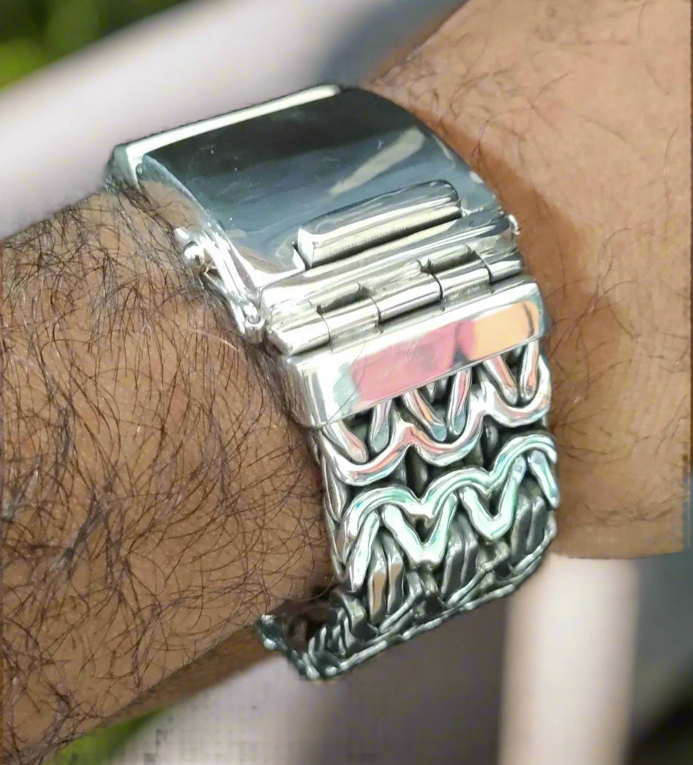 Heaviest Wide Link 925 Silver Bracelet for Men – CUBAN