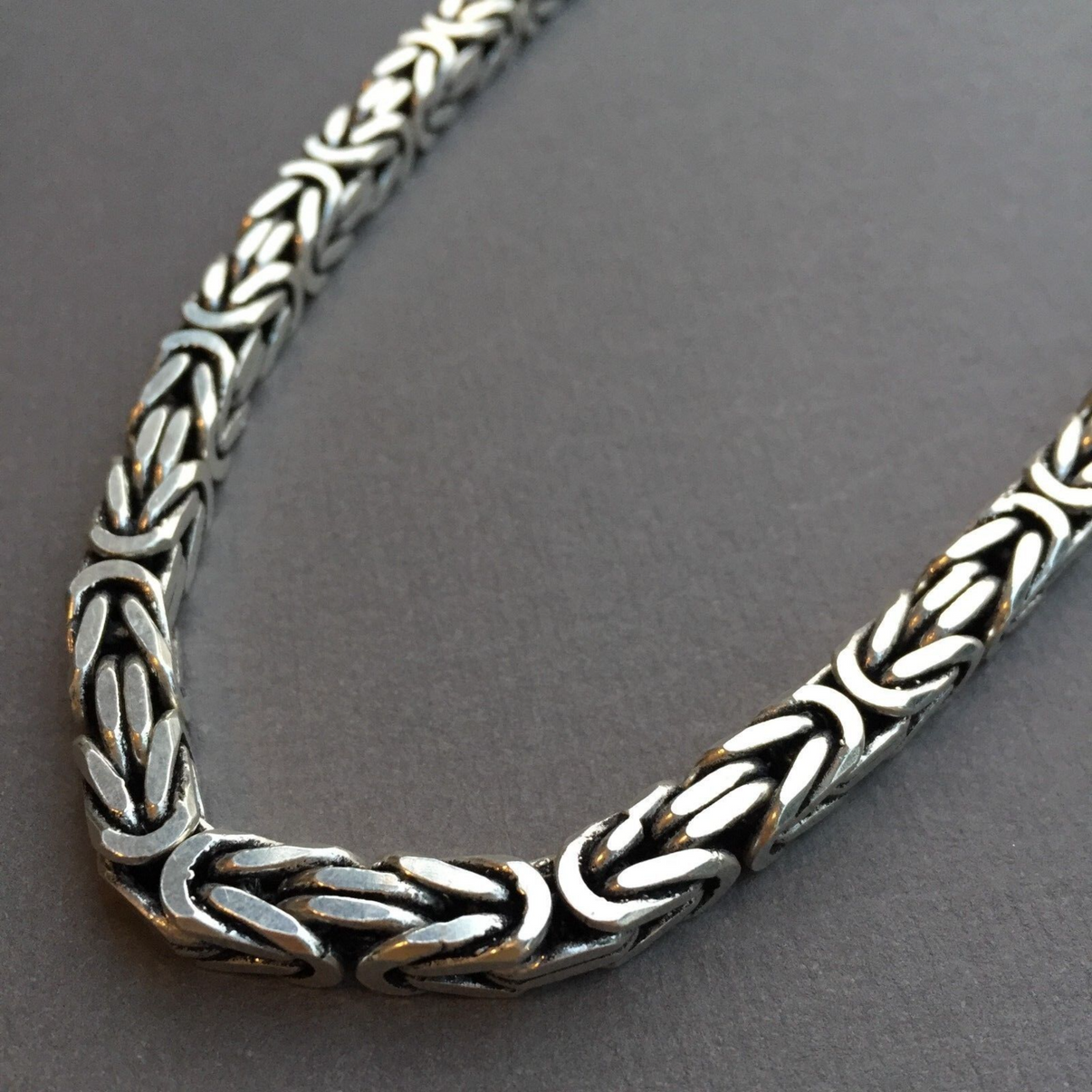 Heavy Weight Sterling Byzantine Chain 24" – CUBAN