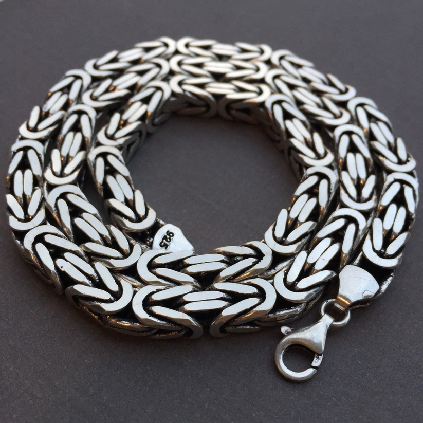 Heavy Weight Sterling Byzantine Chain 24" – CUBAN