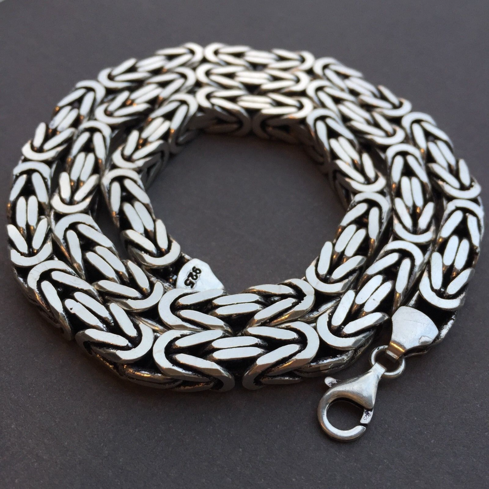 Heavy Weight Sterling Byzantine Chain 24" – CUBAN